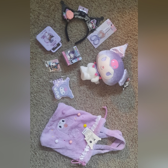 Miniso | Toys | Purple Plush Toy Set For Kids Kuromi | Poshmark